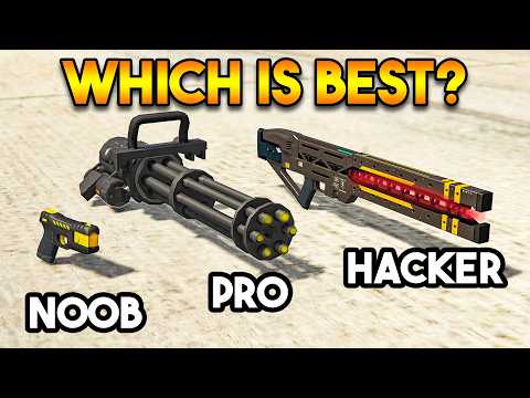 GTA 5 ONLINE : NOOB VS PRO VS HACKER (WHICH IS BEST WEAPON?)