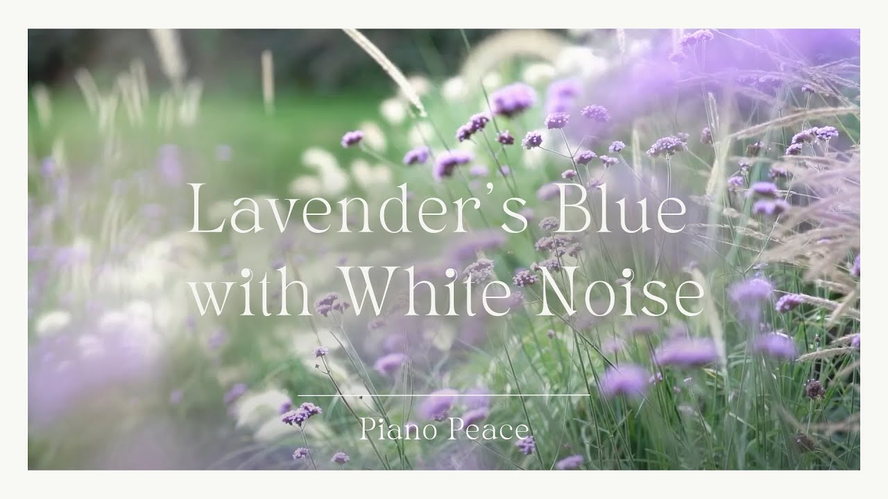 Lavender's Blue | 1 HOUR | Relaxing Piano Lullaby with White Noise ...