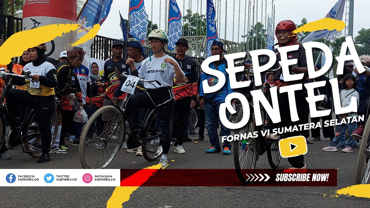 Balap Sepeda Ontel Fornas VI Diikuti Ratusan Peserta - YouTube