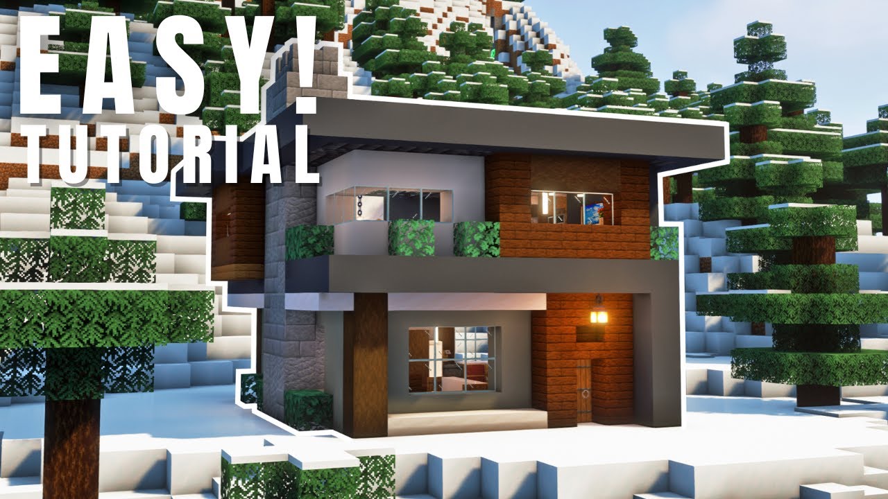 Minecraft: How to Make a Modern House Tutorial (#2) - YouTube