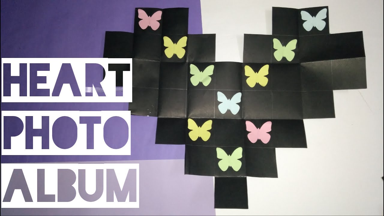 HOW TO MAKE HEART PHOTO ALBUM // HEART PHOTO CARD.💕 - YouTube