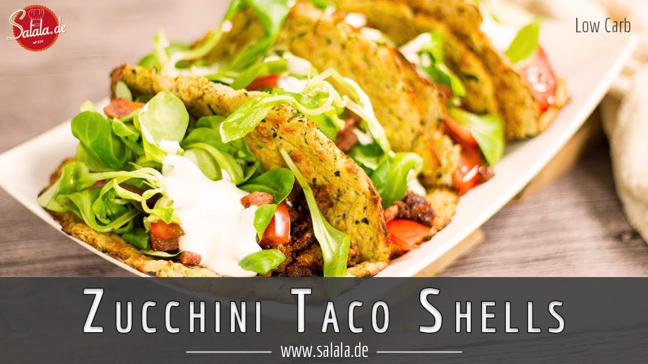 Zucchini Taco Shells Rezept ohne Mehl Low Carb selbst gemacht - YouTube
