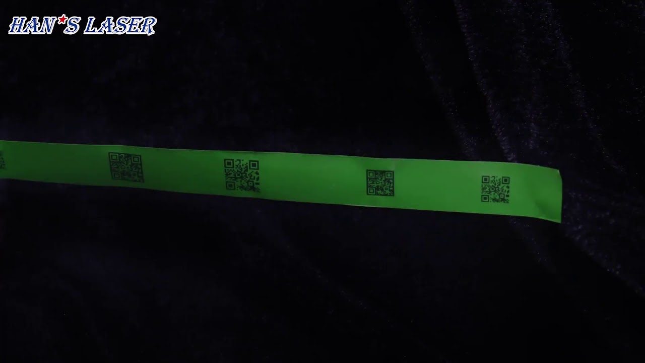 UV laser marking transparent/translucent vinyl tape - YouTube