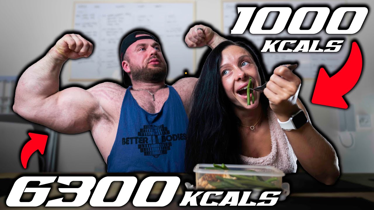 EP.7 | FULL DAY OF EATING | 300LB BODYBUILDER Vs 110LB FEMALE WELLNESS ...