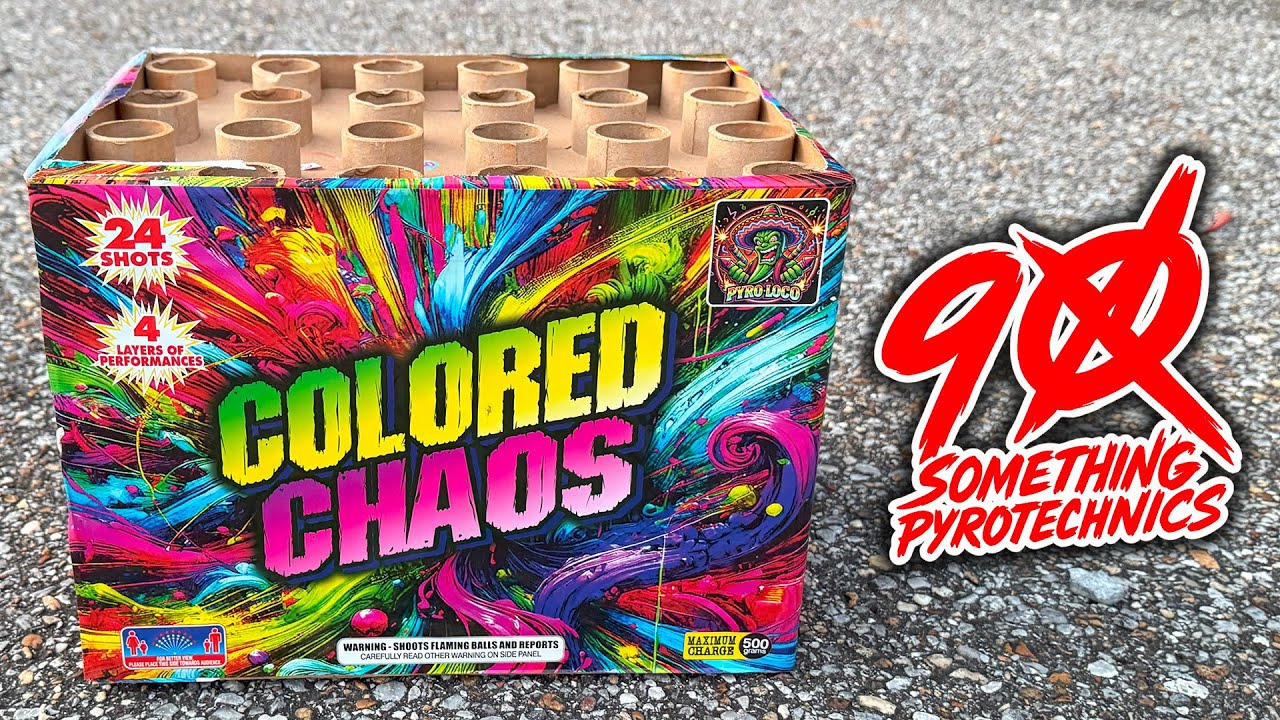 Colored Chaos - Pyro Loco - 24S 500G Firework - YouTube