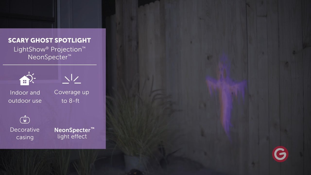 SCARY GHOST SPOTLIGHT | LightShow® Projection™ NeonSpecter™ - YouTube