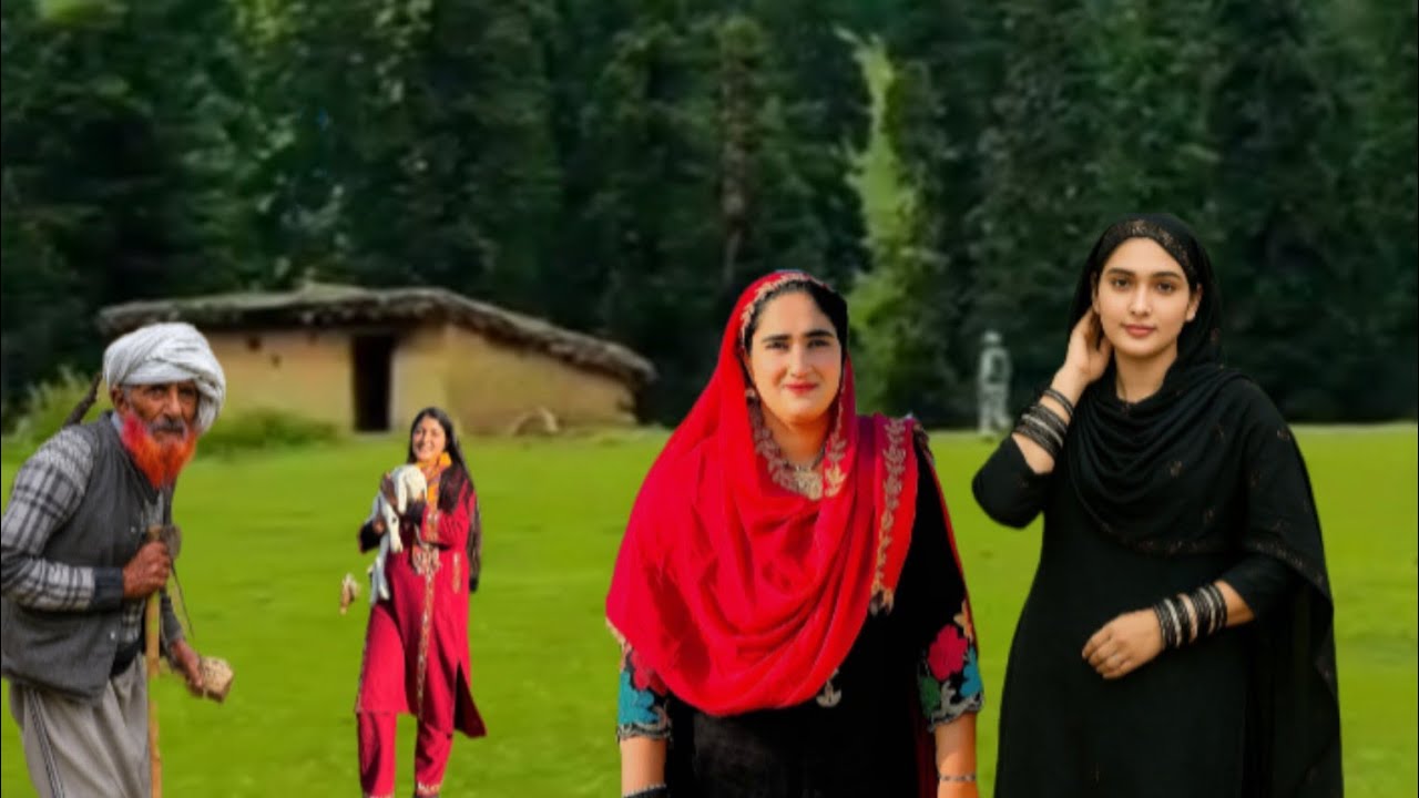 Indian Kashmir Mountain Village Life | Pahari Women, Cows & Shepherd ...