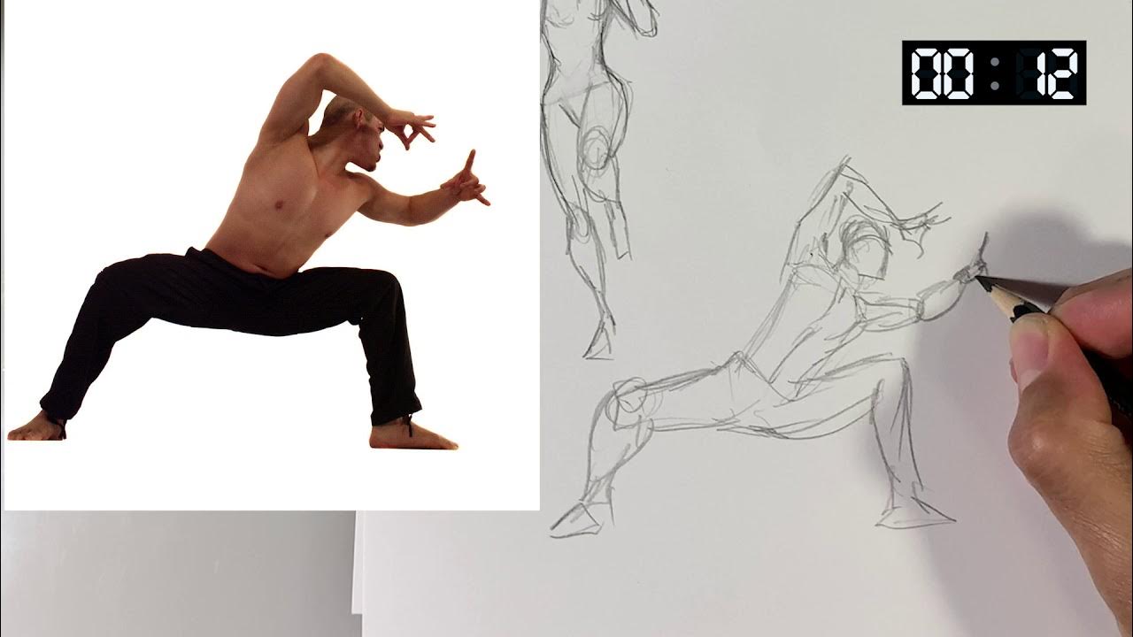 Figure Drawing Gesture Practice 4 - YouTube