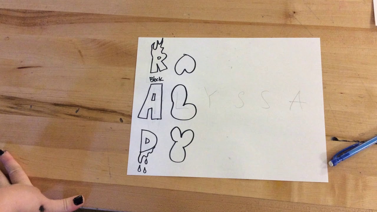 Hand lettering Tutorial Step by Step - YouTube