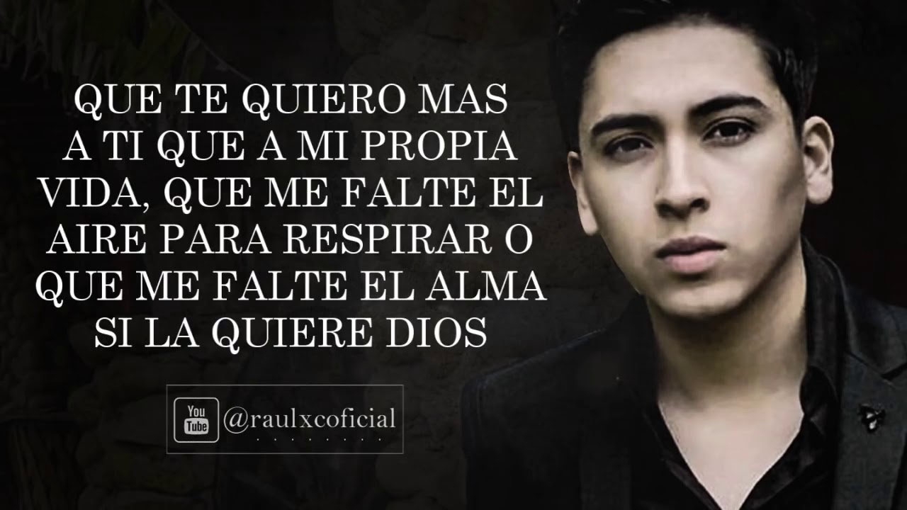 LETRA ¨NO ME FALTES TÚ¨ Angel Montoya Lyric Video1 - YouTube