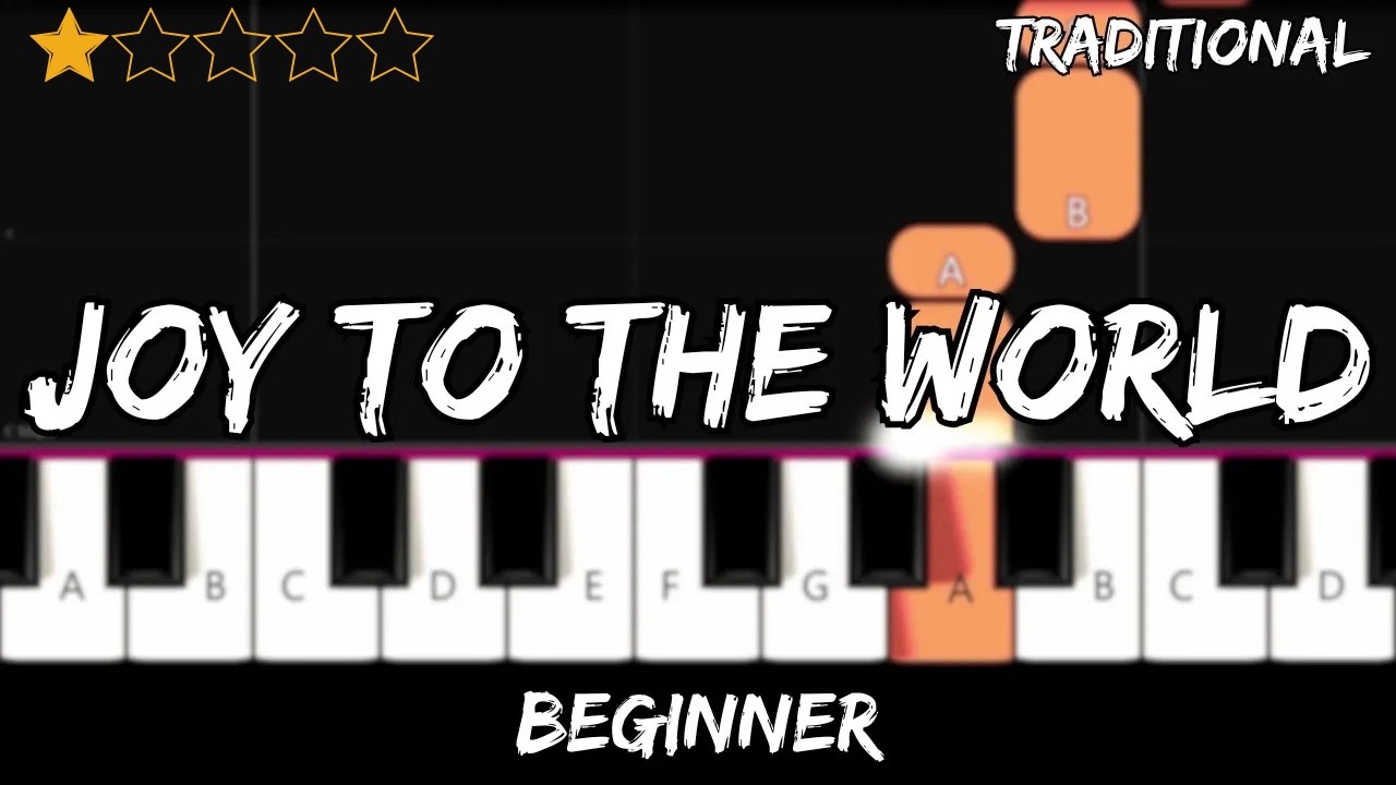 Traditional - Joy to the World - Easy Beginner Piano Tutorial - For 1 ...