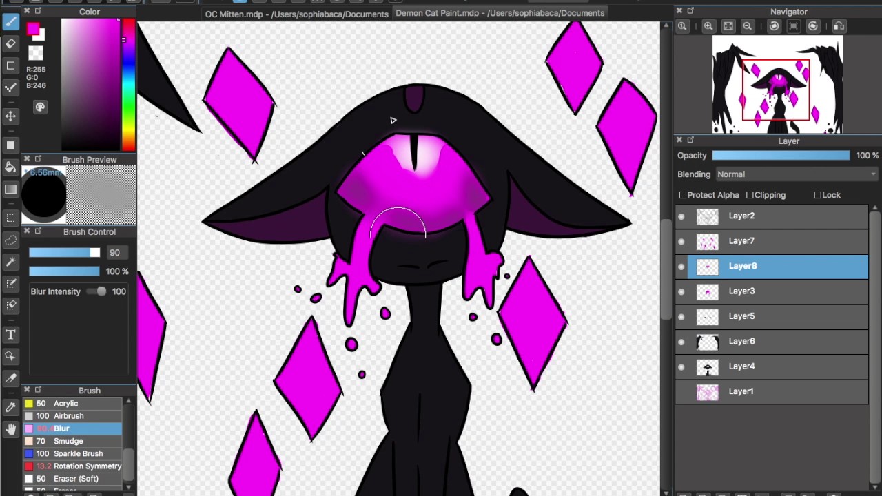 OC Speedpaint||Demon Space Cat - YouTube