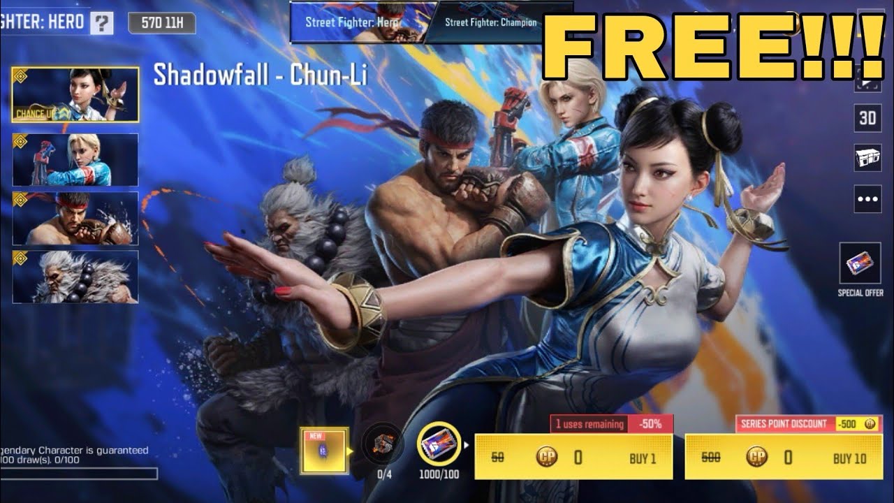 How to Get FREE Legendary Shadowfall - Chun-Li | COD MOBILE - YouTube