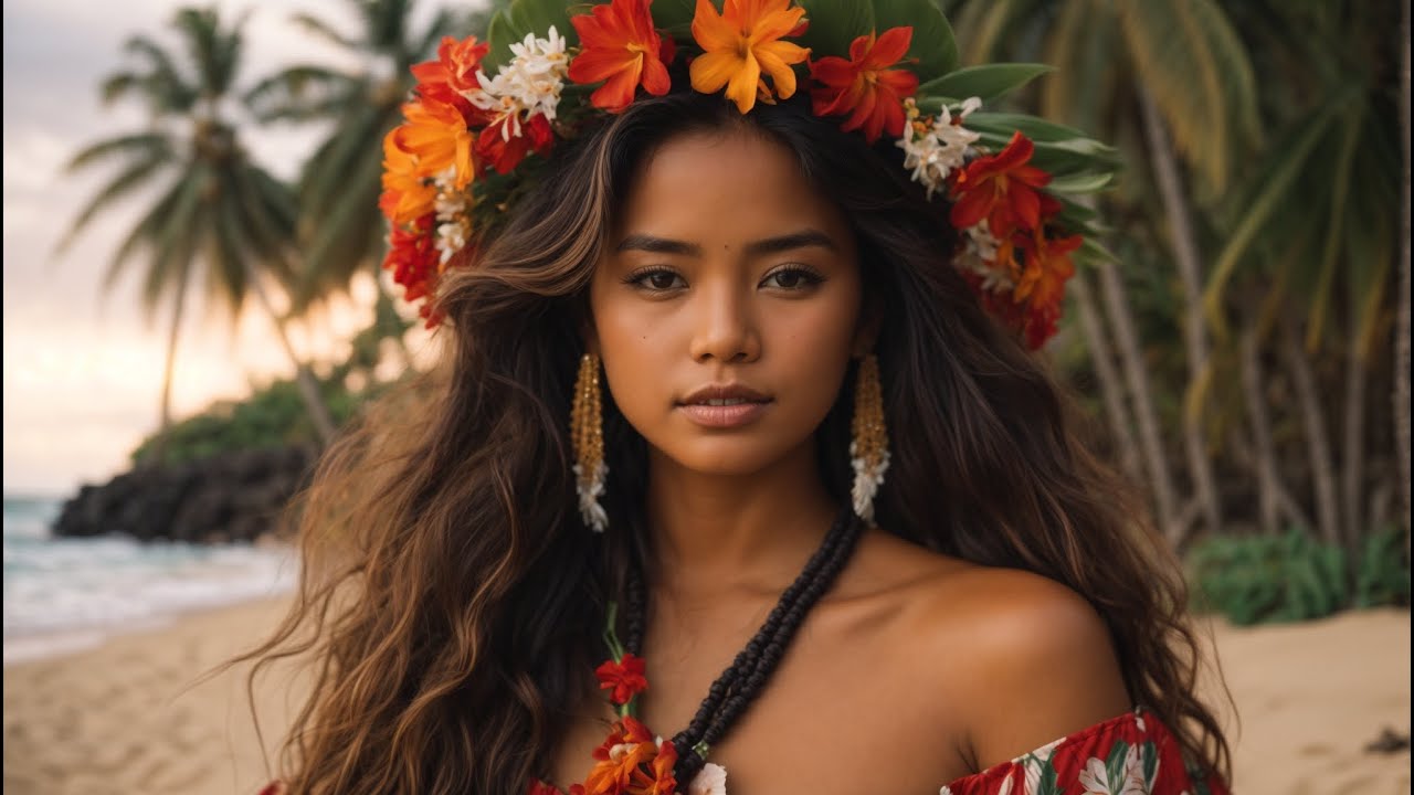 Hawaii Beach Girl Lookbook | AI Art - YouTube