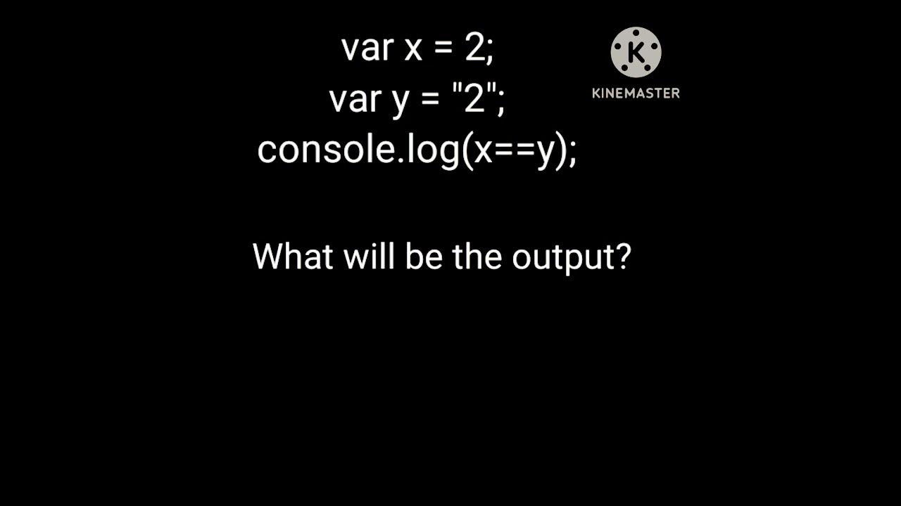 what will be the output || == || javascript || Learn with Triveni - YouTube