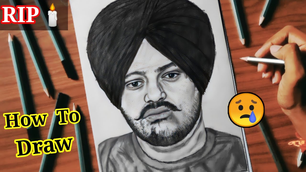 Sidhu Moose Wala Drawing Step by Step | @SidhuMooseWalaOfficial Pencil ...