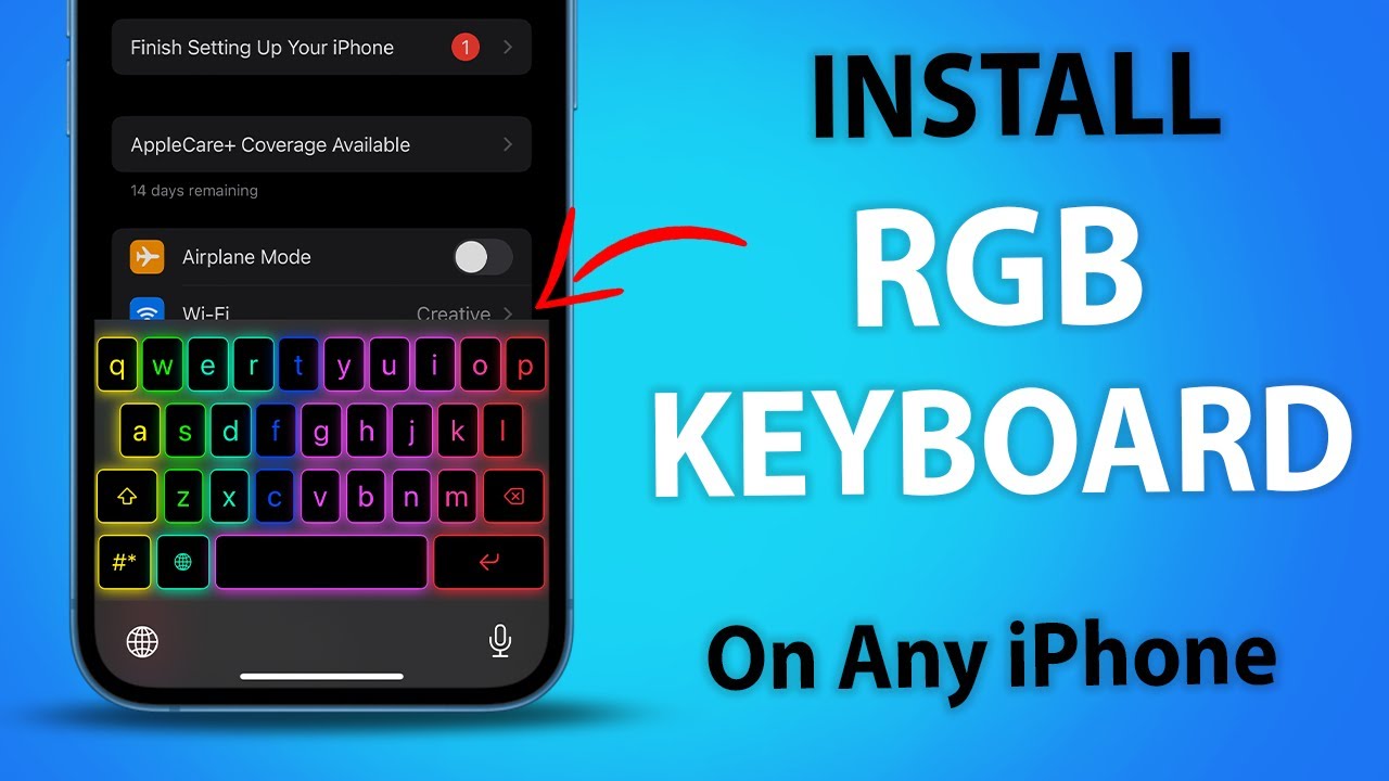 How to Install RGB Keyboard on any iPhone (ios16) - YouTube