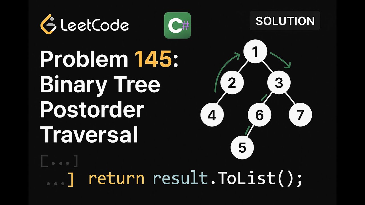 Leetcode 145 Binary Tree Postorder Traversal C Solution Recursive 0753