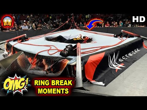 WWE Ring Breaking Moments | WWE Ring Wrecking Moments - YouTube