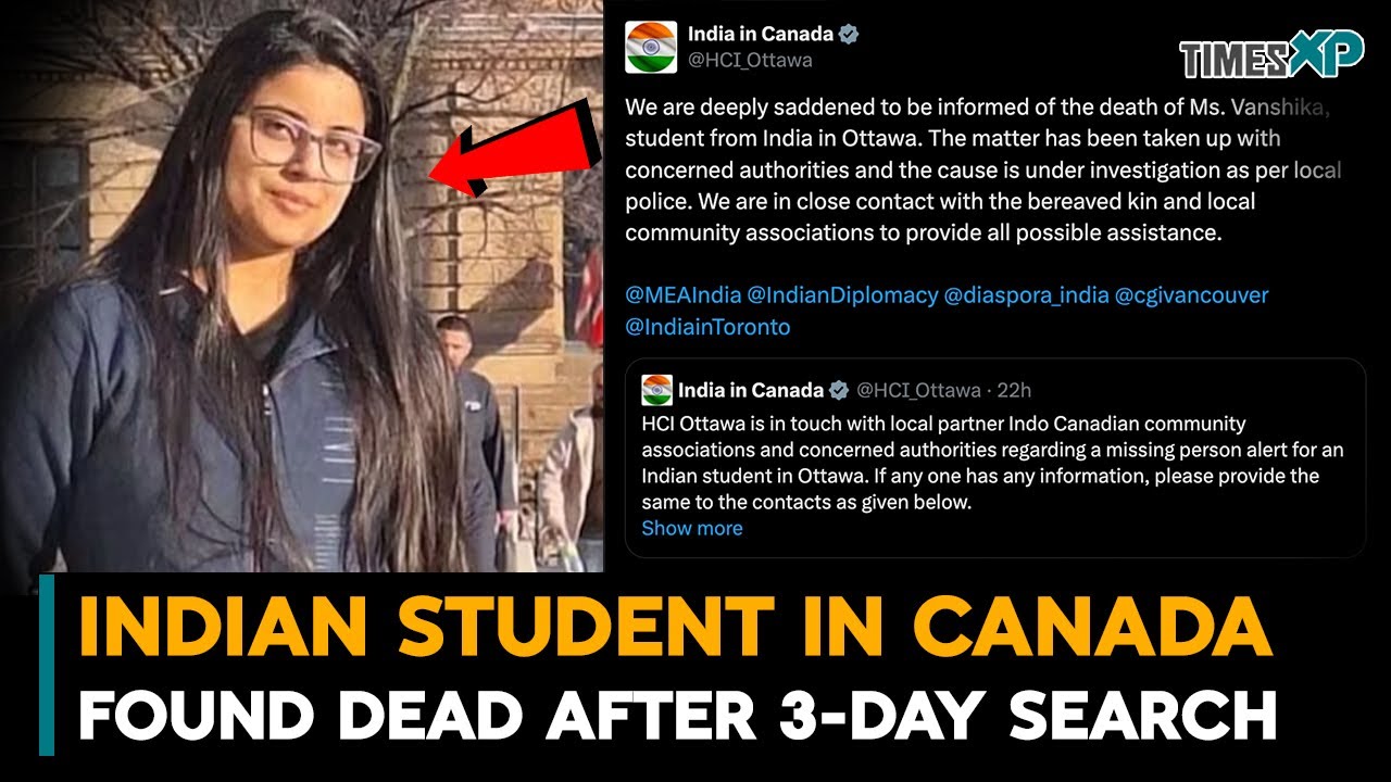 Indian Student in Canada Found Dead After 3 Day Search - YouTube