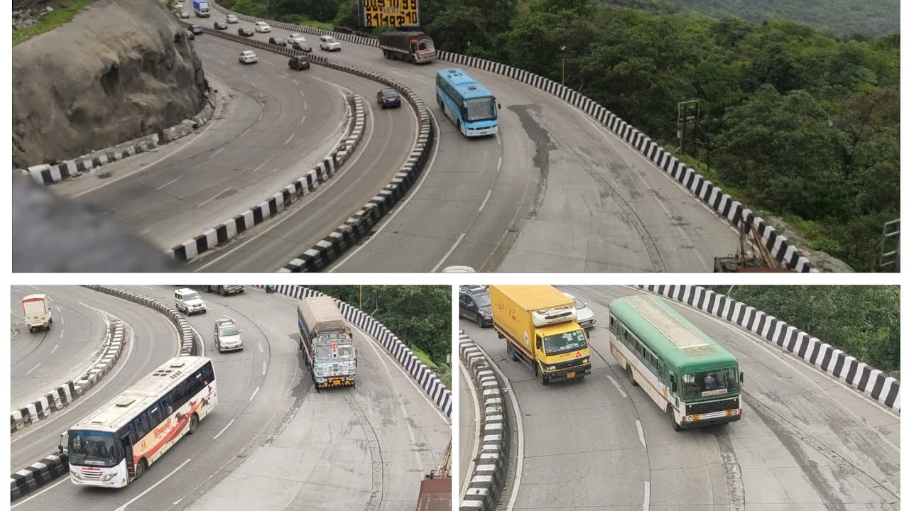 Msrtc Different types of buses on Mumbai-Pune Express Highway Near ...