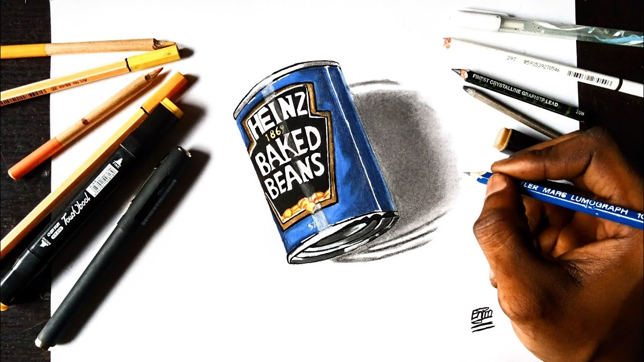 How to draw a Can of Beans. - YouTube