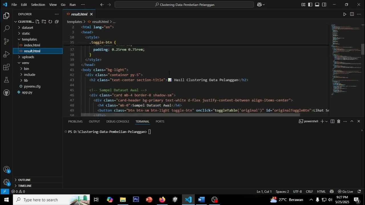 Penerapan Clustering dengan K-Means pada Aplikasi Berbasis Web Menggunakan Flask - YouTube