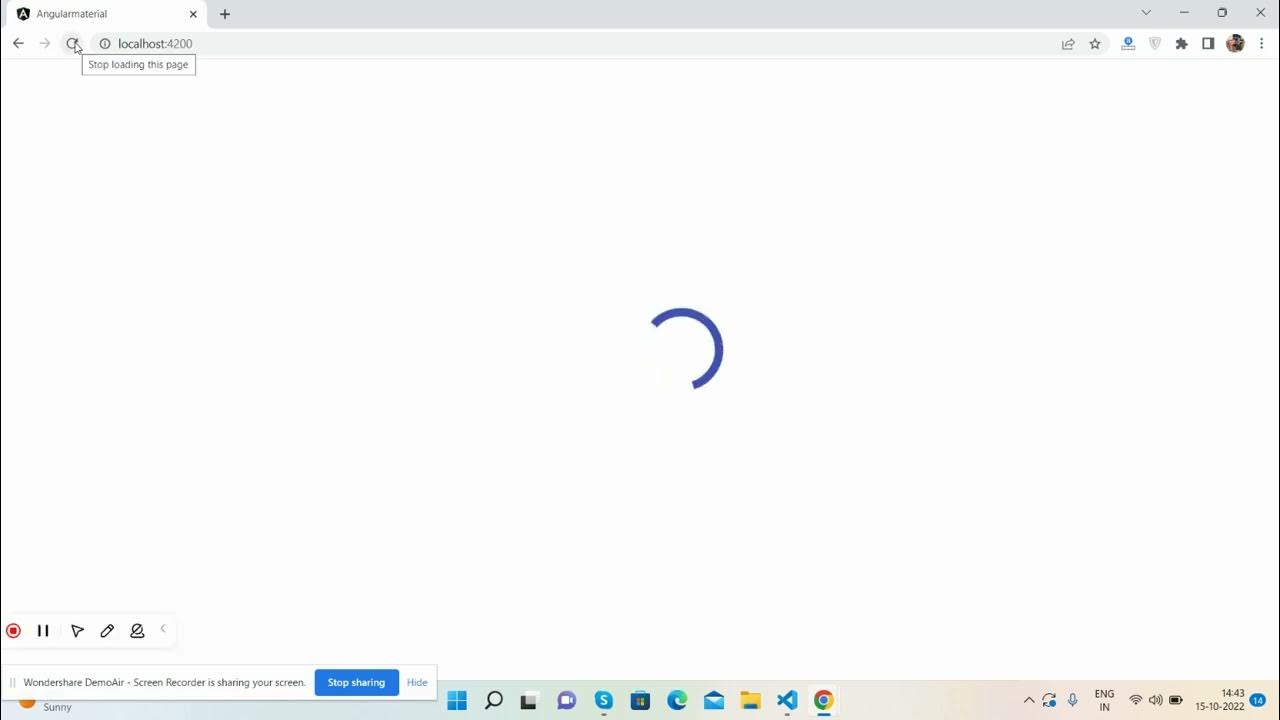 Angular 14 Material Shows Mat Spinner Before page Loads Working Demo - YouTube