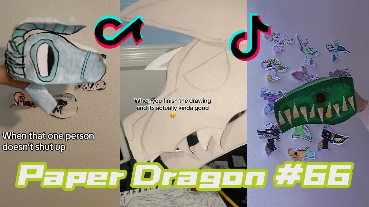 Dragon Puppet Crafts - Paper Dragon TikTok Compilation #66 - YouTube