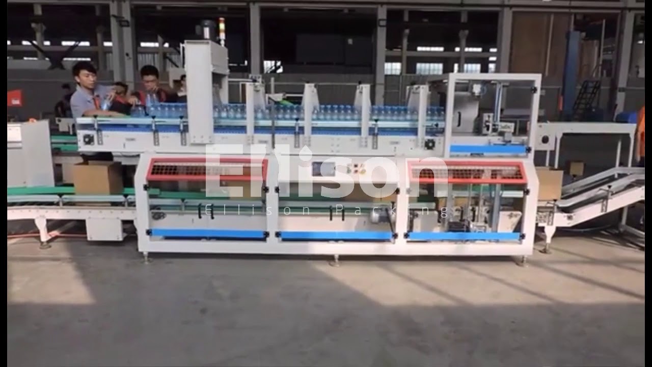 Automatic carton packing system with tape sealed - YouTube