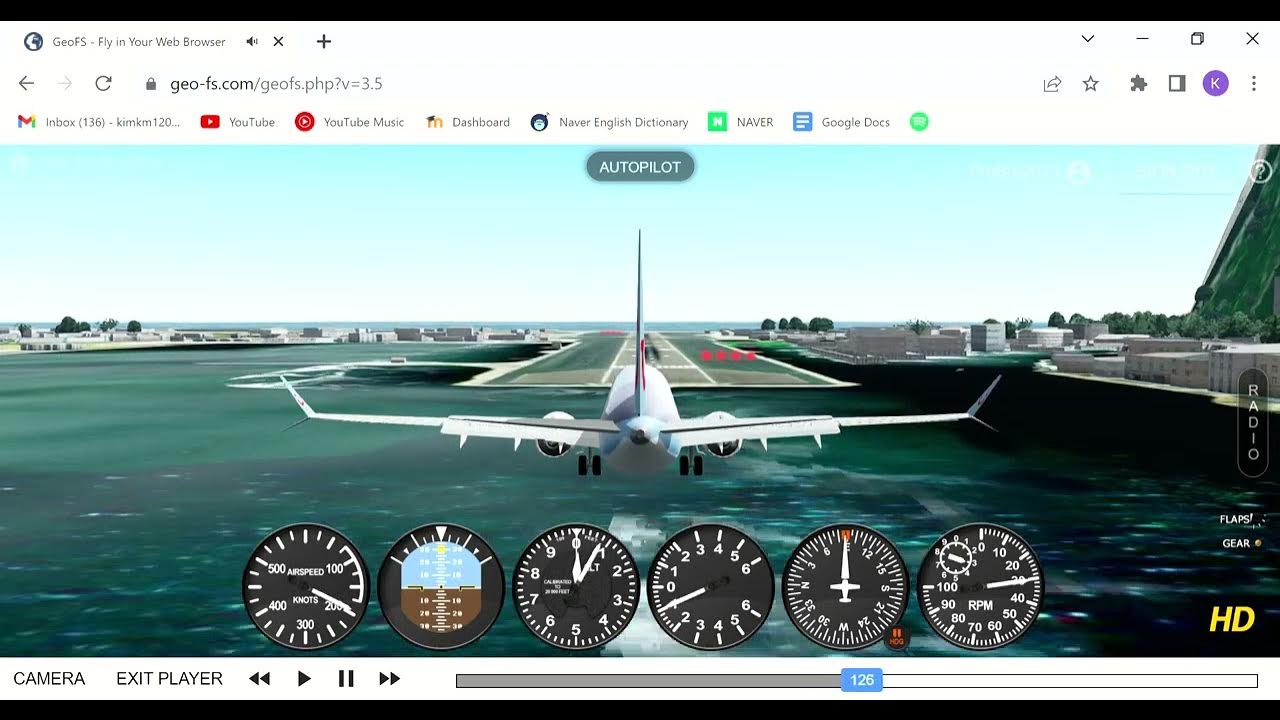 Geo-Fs Gibraltar Airport Butter Landing. B737 Max - YouTube