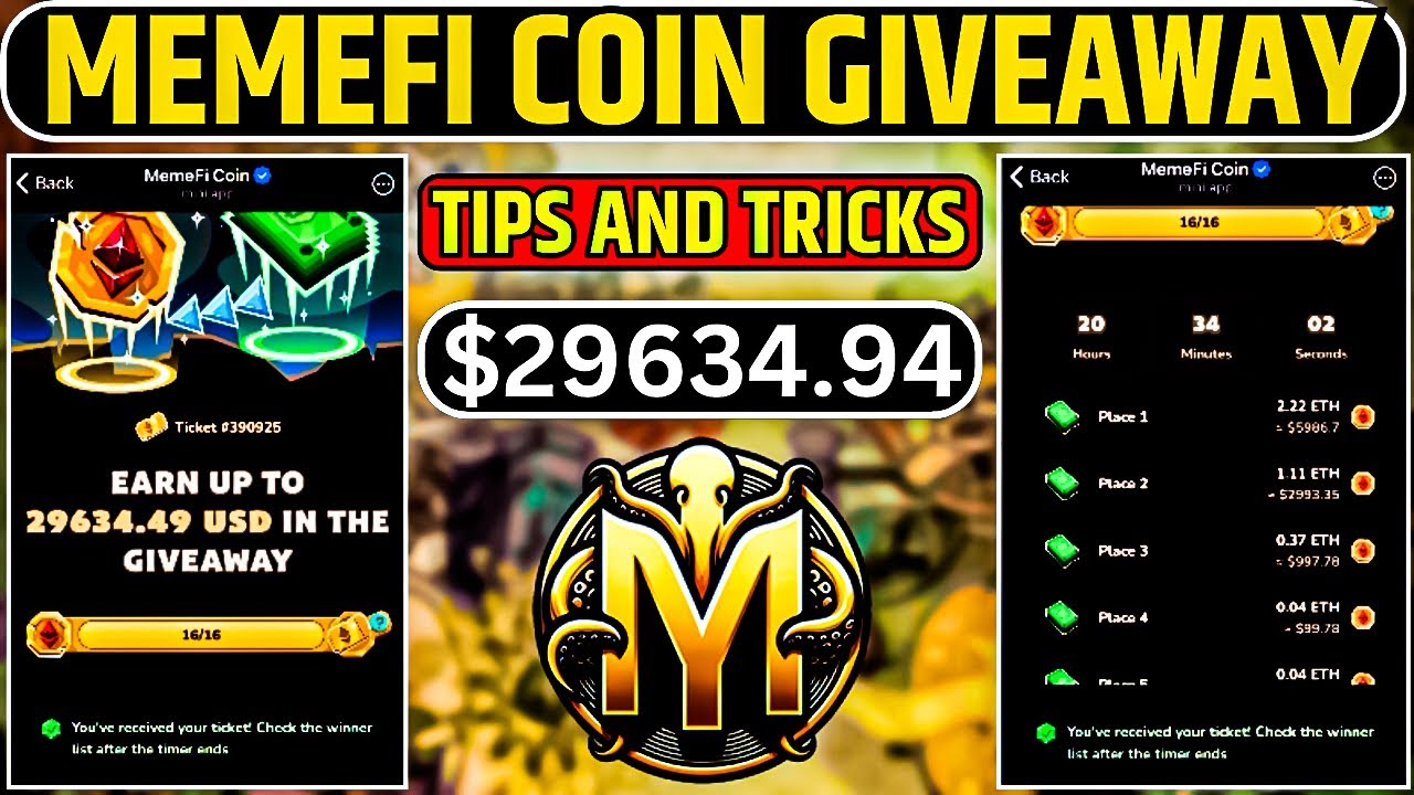 MEMEFI COIN GIVEAWAY | TIPS AND TRICKS | $100 First 200 Players | Check ...