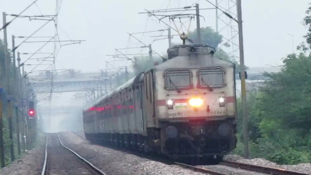 Chennai Rajdhani Express roaring At 130kmph with Lallaguda WAP 7 ...