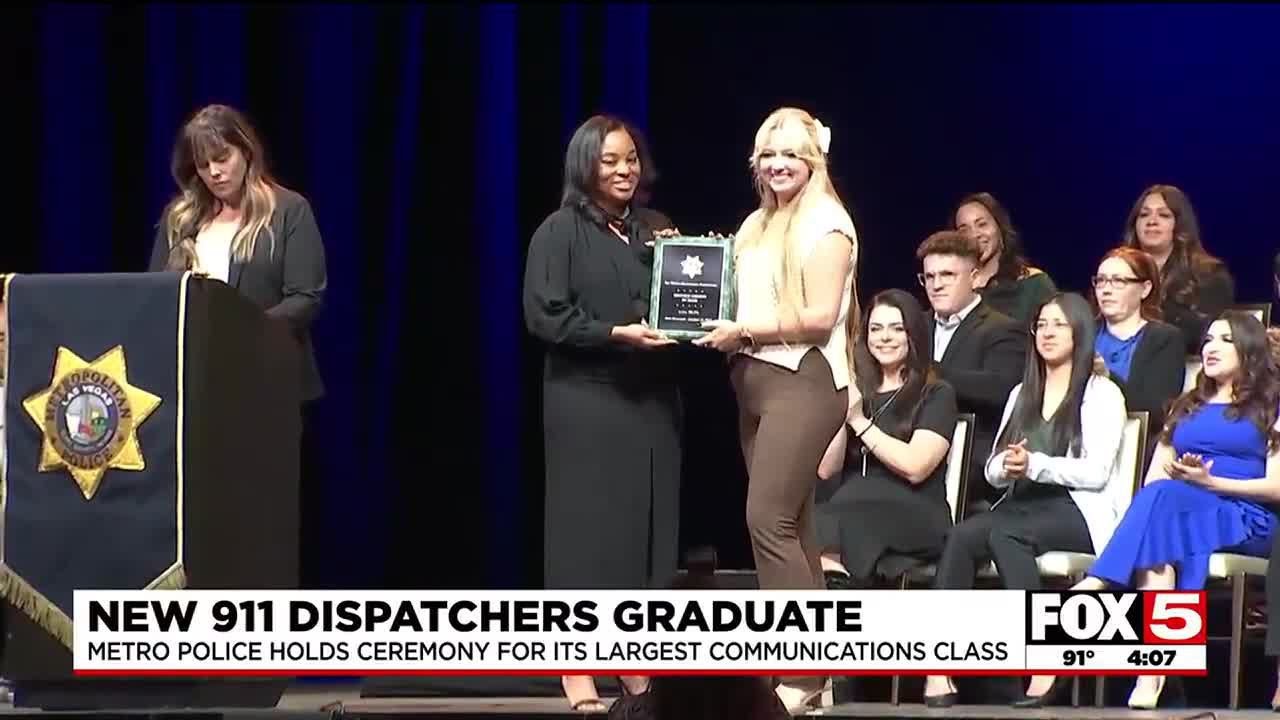 New graduates joined the ranks of 911 dispatchers in Las Vegas - YouTube