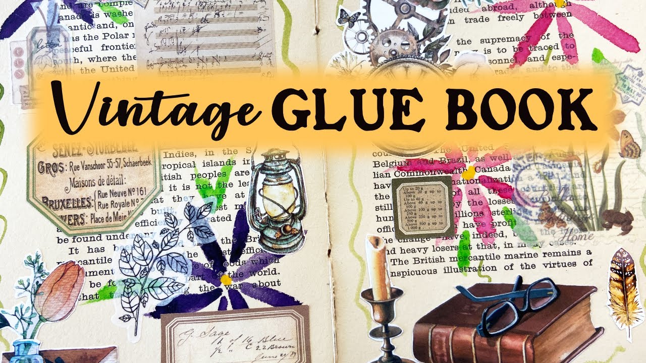 Painting on Vintage Book for Glue Book + Talking About my Daily Life ...