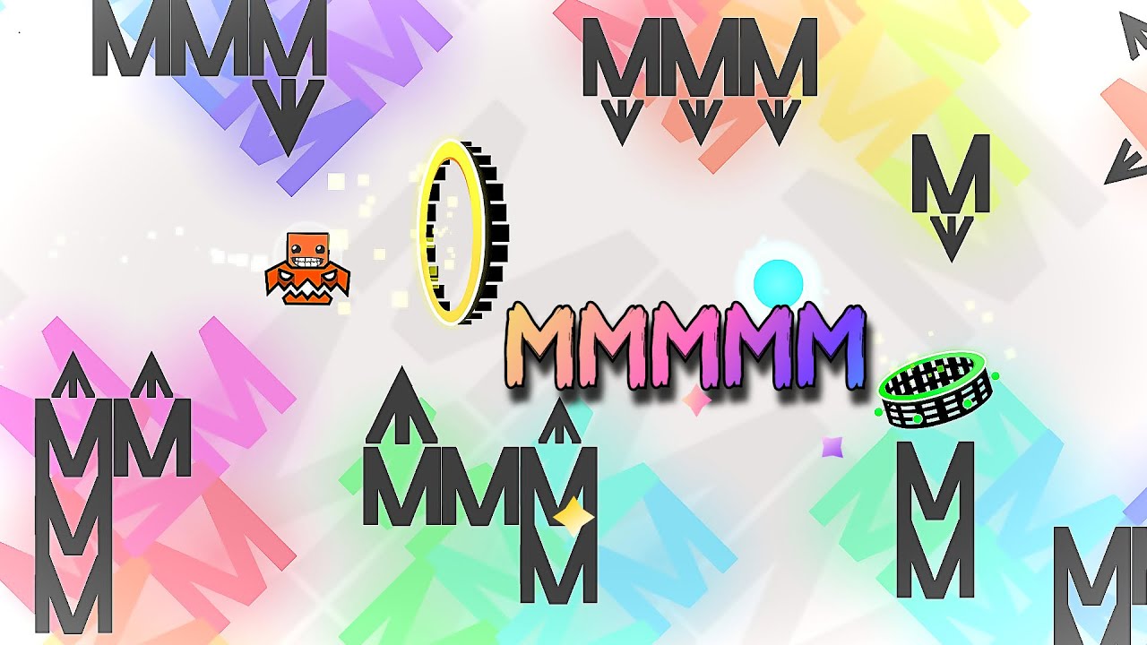 "MMMMM" | A Level Made Only With A Letter "M" in GEOMETRY DASH! - YouTube