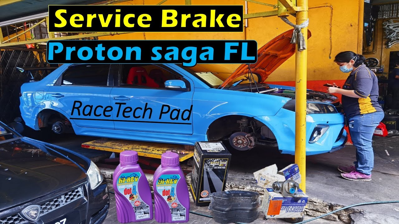 Tutorial mudah service brake proton saga FL - YouTube