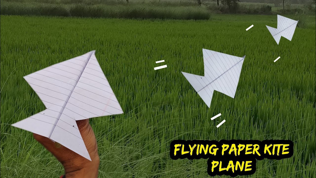 How to make best paper kite plane making very simple to make # ...