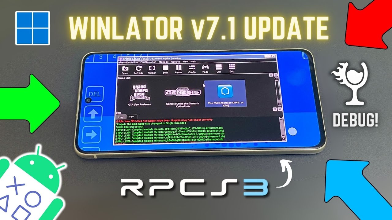 Install WINLATOR 7.1 PC Emulator UPDATE on Any Android - RPCS3 PS3 Test ...