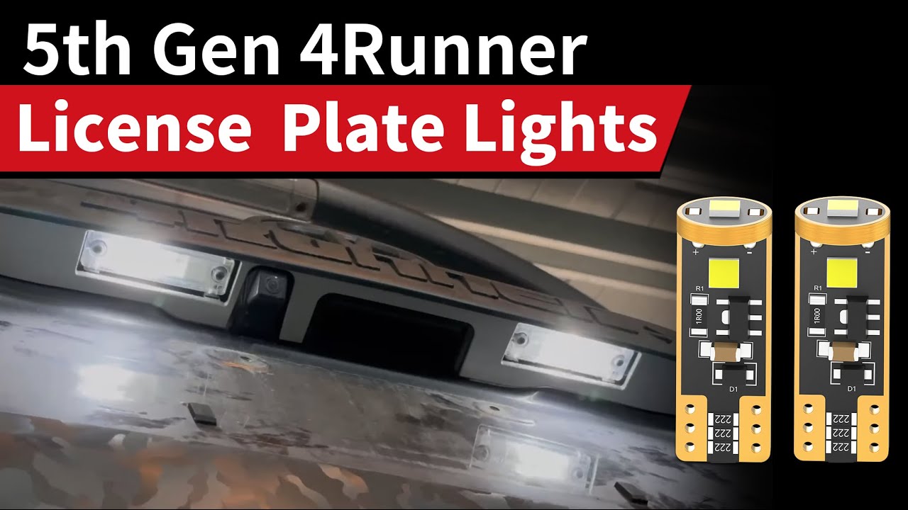 5th Gen 4Runner | How to install LED license Plate Lights - YouTube