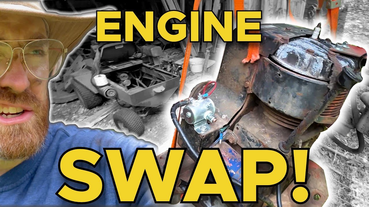 Toro Lawn tractor ENGINE SWAP! - Groundsmaster 52 Blown engine ...