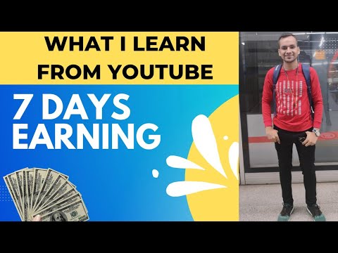 MY 7 DAYS EARNING | LEARNING FROM YOUTUBE | 4 POINTS TO REMEMBER IF YOU ...
