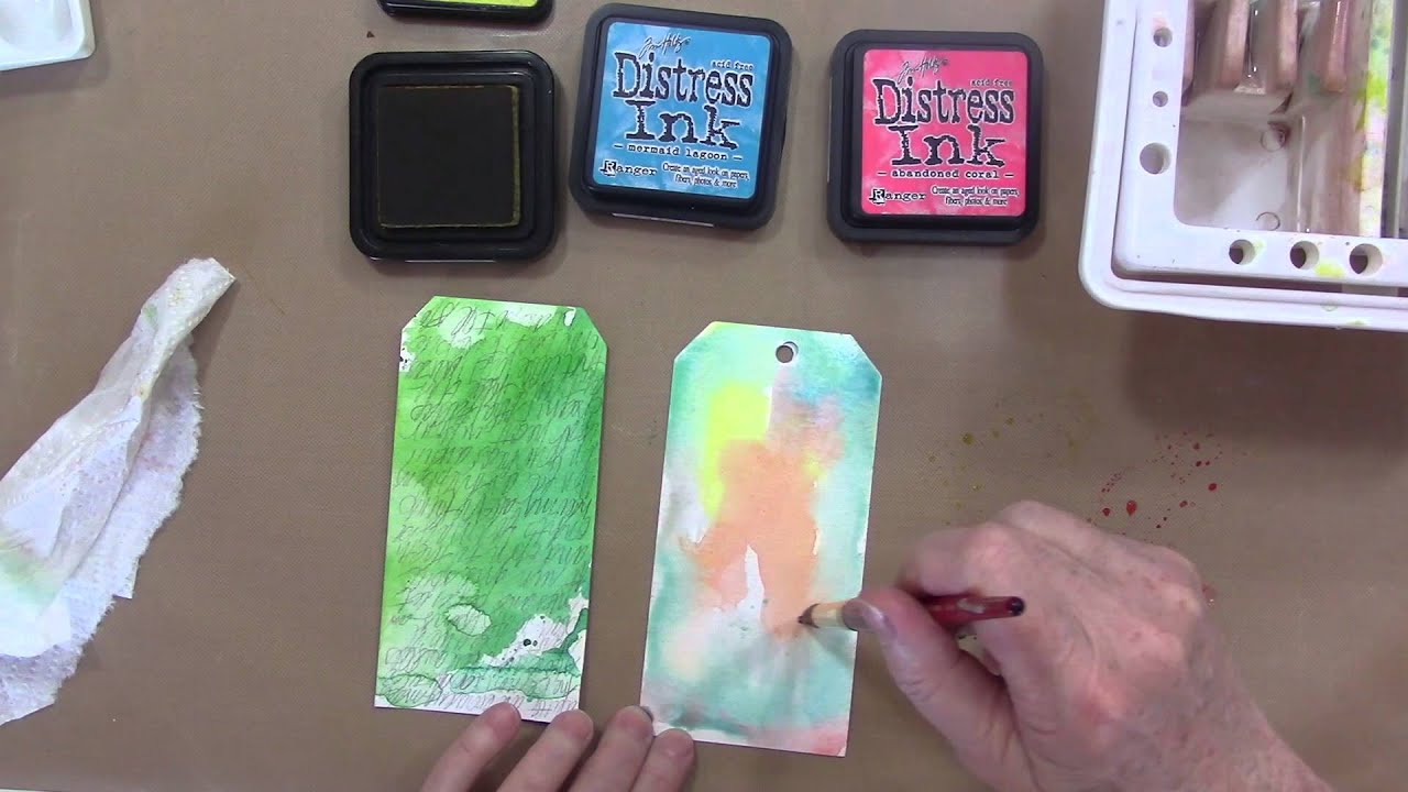 Distress Inks as Paint - YouTube