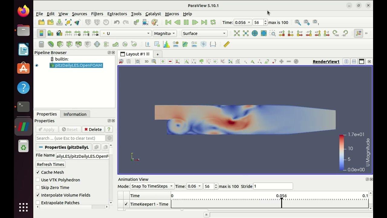 pitzDailyLES OpenFOAM tutorial 2024 - YouTube