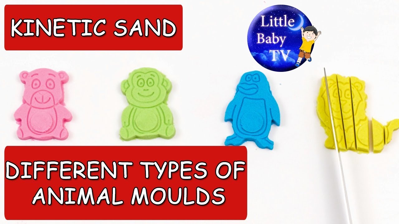 Making Kinetic Sand Animals Moulds for Children - Kinetic Sand Smashing ...