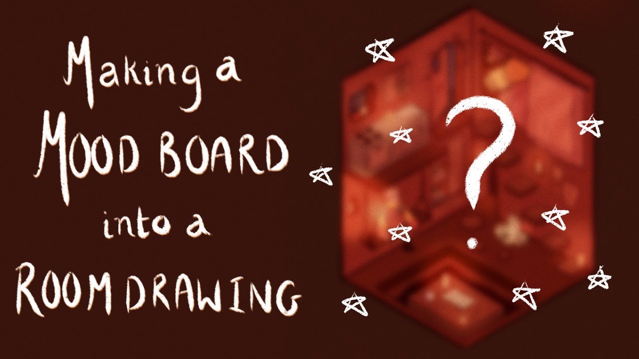 Making a Mood Board into a Room Drawing! || Drawing Time - YouTube