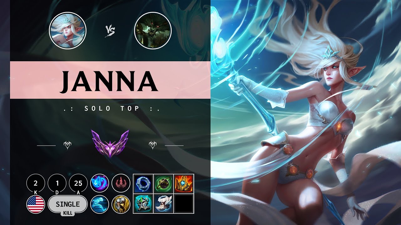 Janna Top vs Warwick - NA Master Patch 14.9 - YouTube