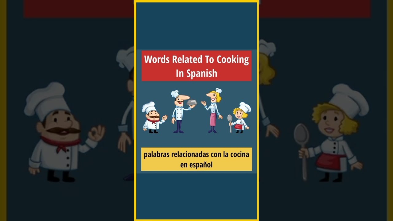Cooking Words In Spanish|palabras de cocina en español #español #shorts ...