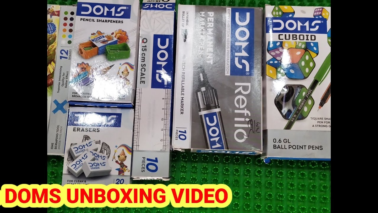 DOMS COLOUR UNBOXING AND REVIEW || DOMS MULTIPLE COLOUR UNBOXING ALL ...