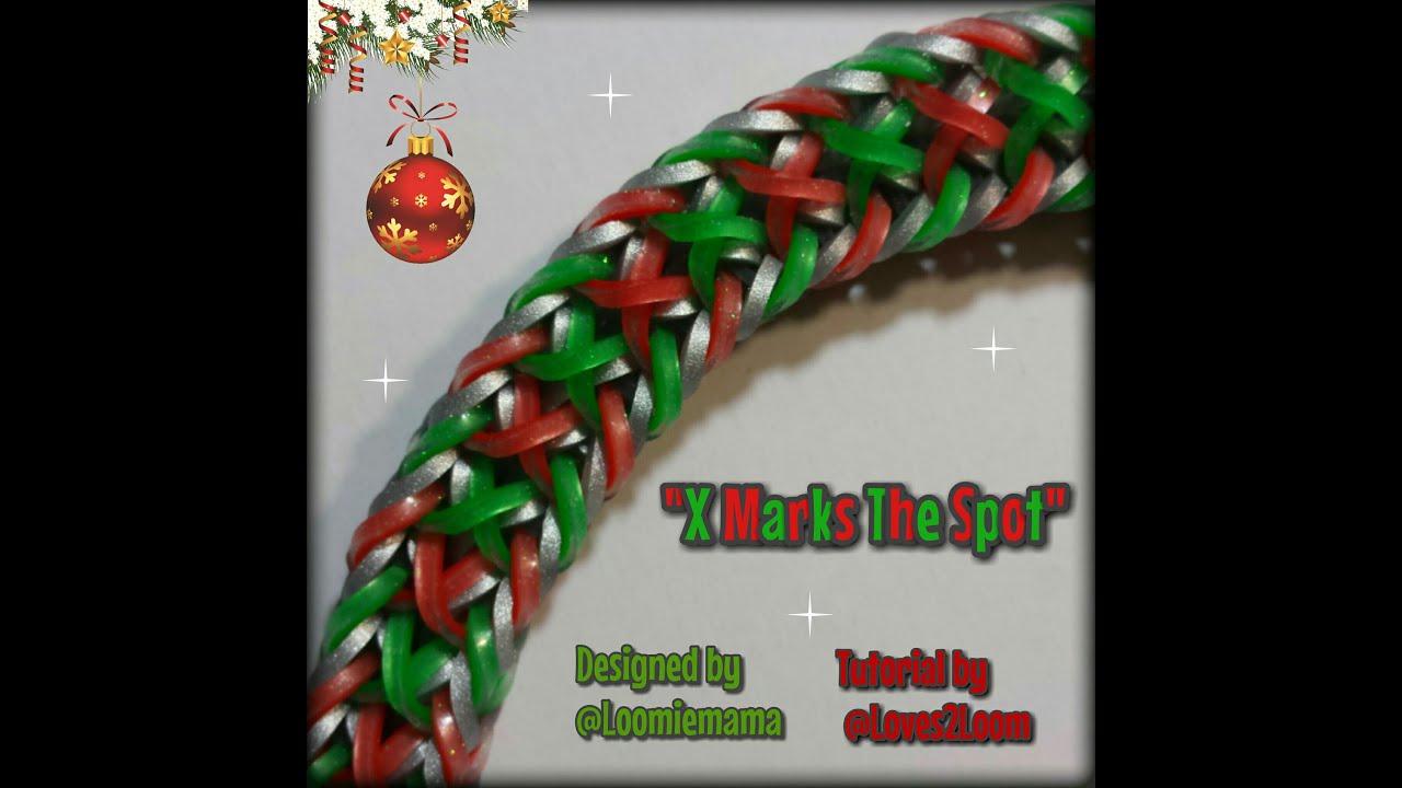 New "X Marks The Spot" Hook Only Rainbow Loom Bracelet/How To Tutorial ...